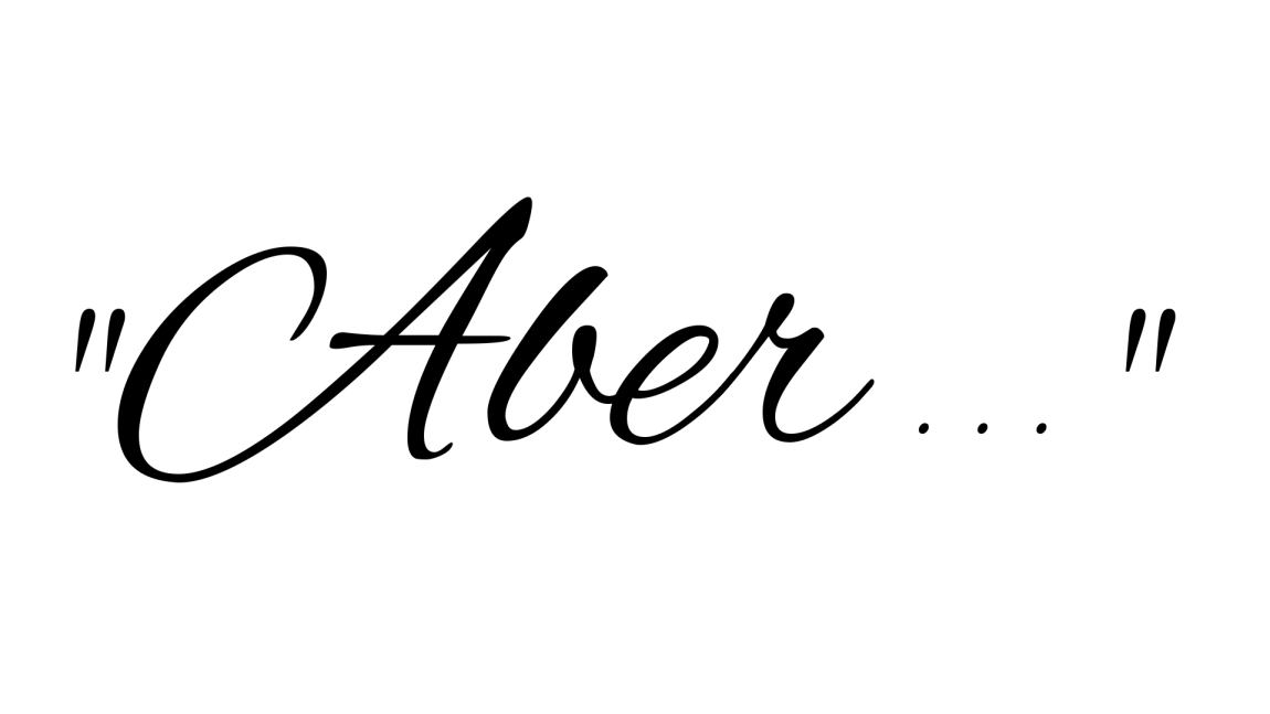 "ABER" ist ein Wort mit großer Bedeutung | MS Begleiter